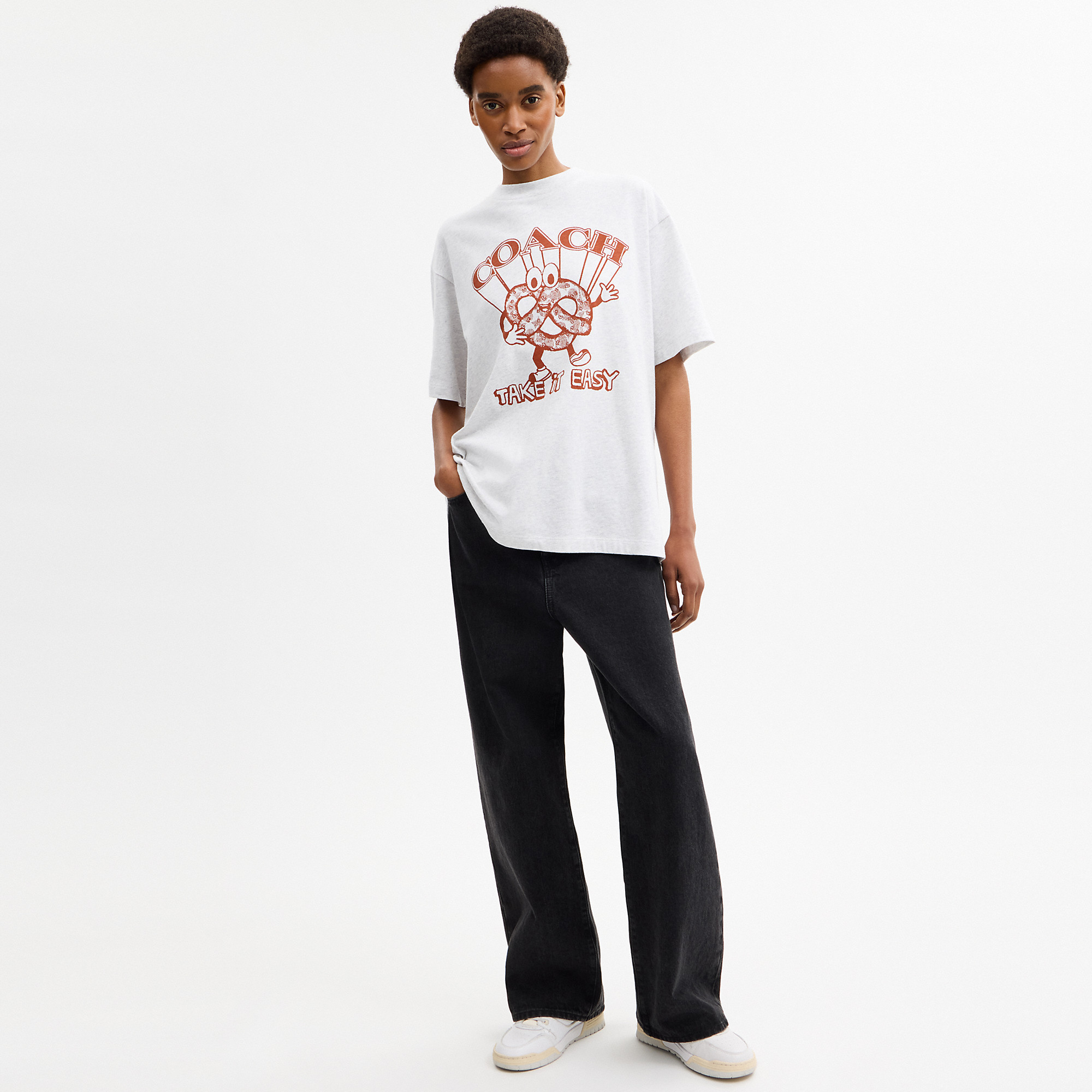 COACH OUTLET COACH Pretzel Graphic T-Shirt in Organic Cotton